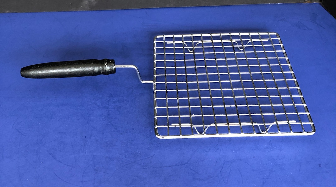 Wire Grill, Wood Handle, Vintage, Barbeque Tool, Out Door Cooking ...