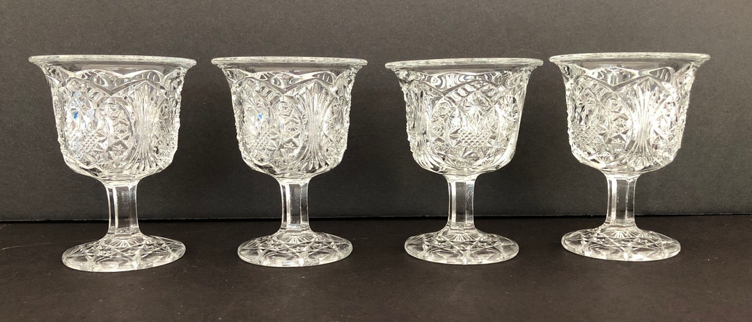 Bryce Madora Pattern, Cut Glass Cordials, Leaded Glass, Liquor Glass ...