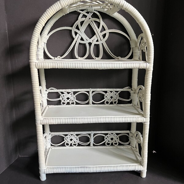 White Wicker Shelf - Etsy