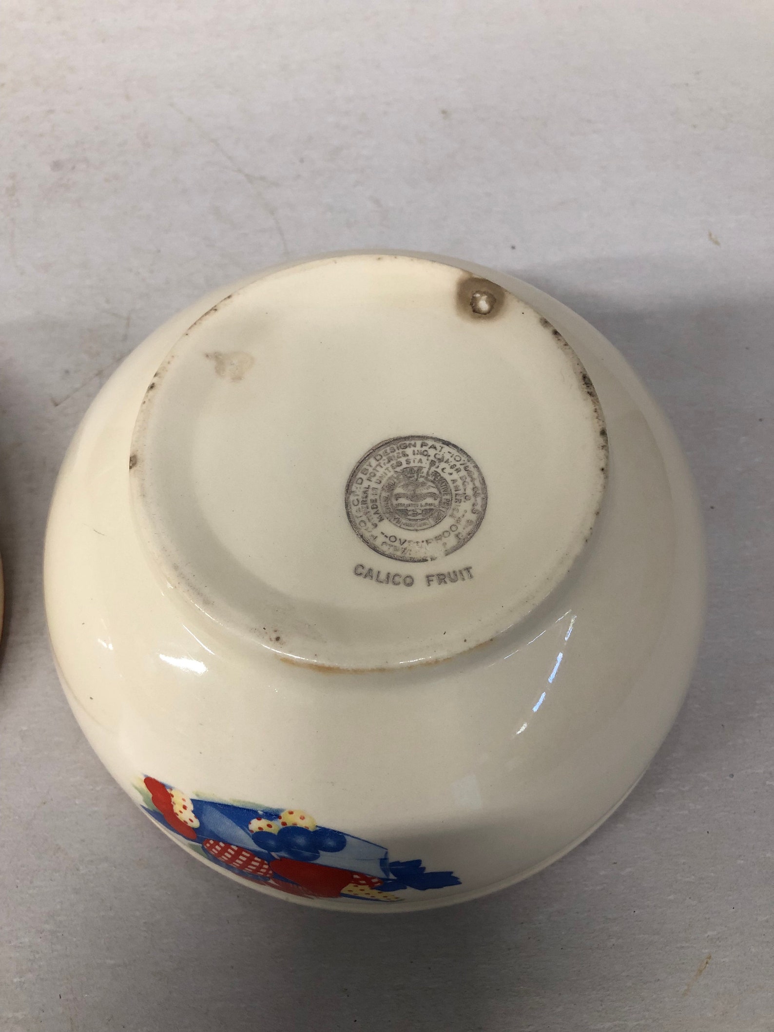 Calico Fruit by UNIVERSAL Antique Collectables CIRCA 1940 | Etsy