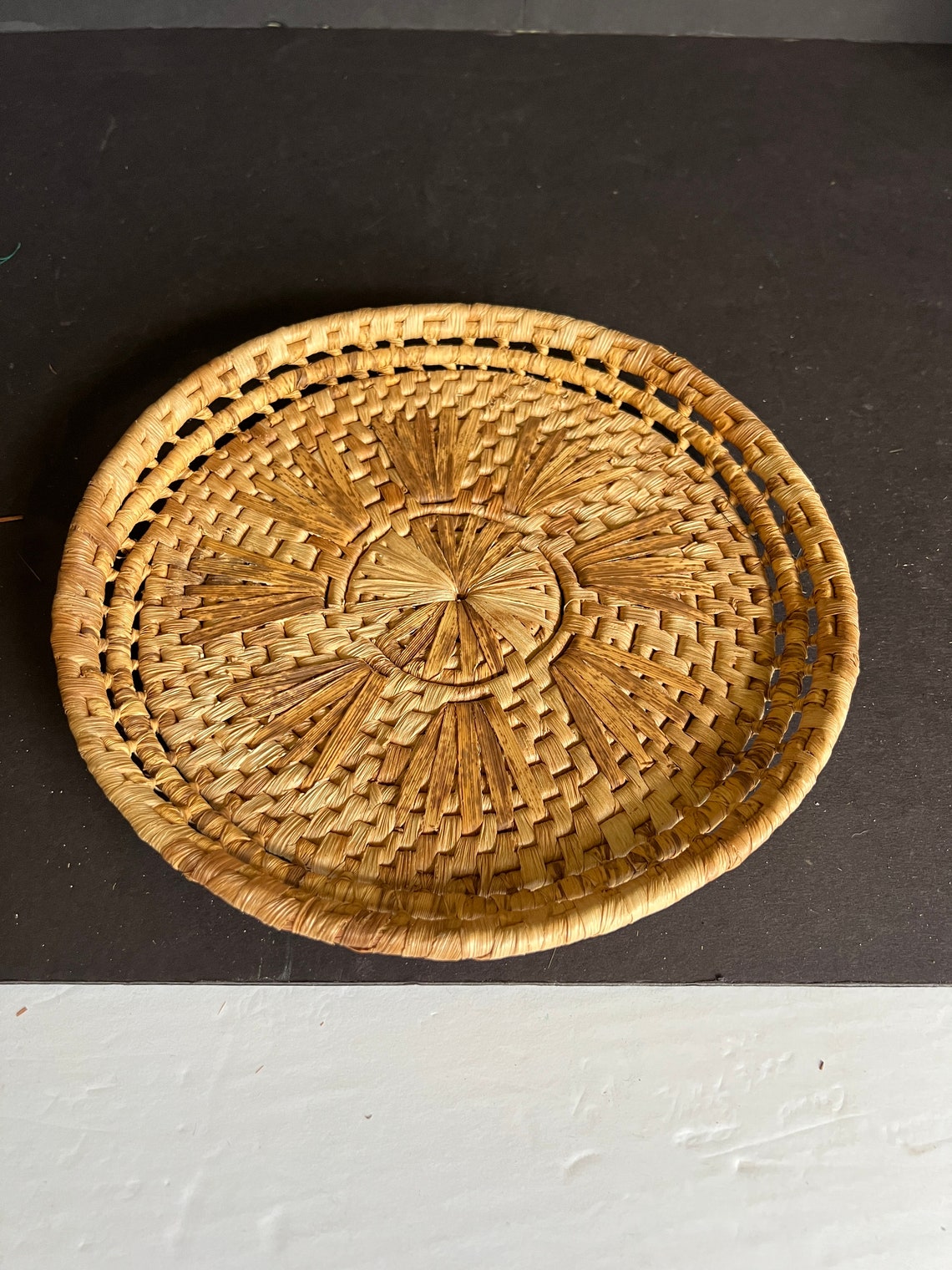 Paper Plate Holders Wicker Plate. Grass Plates Colored Grass - Etsy