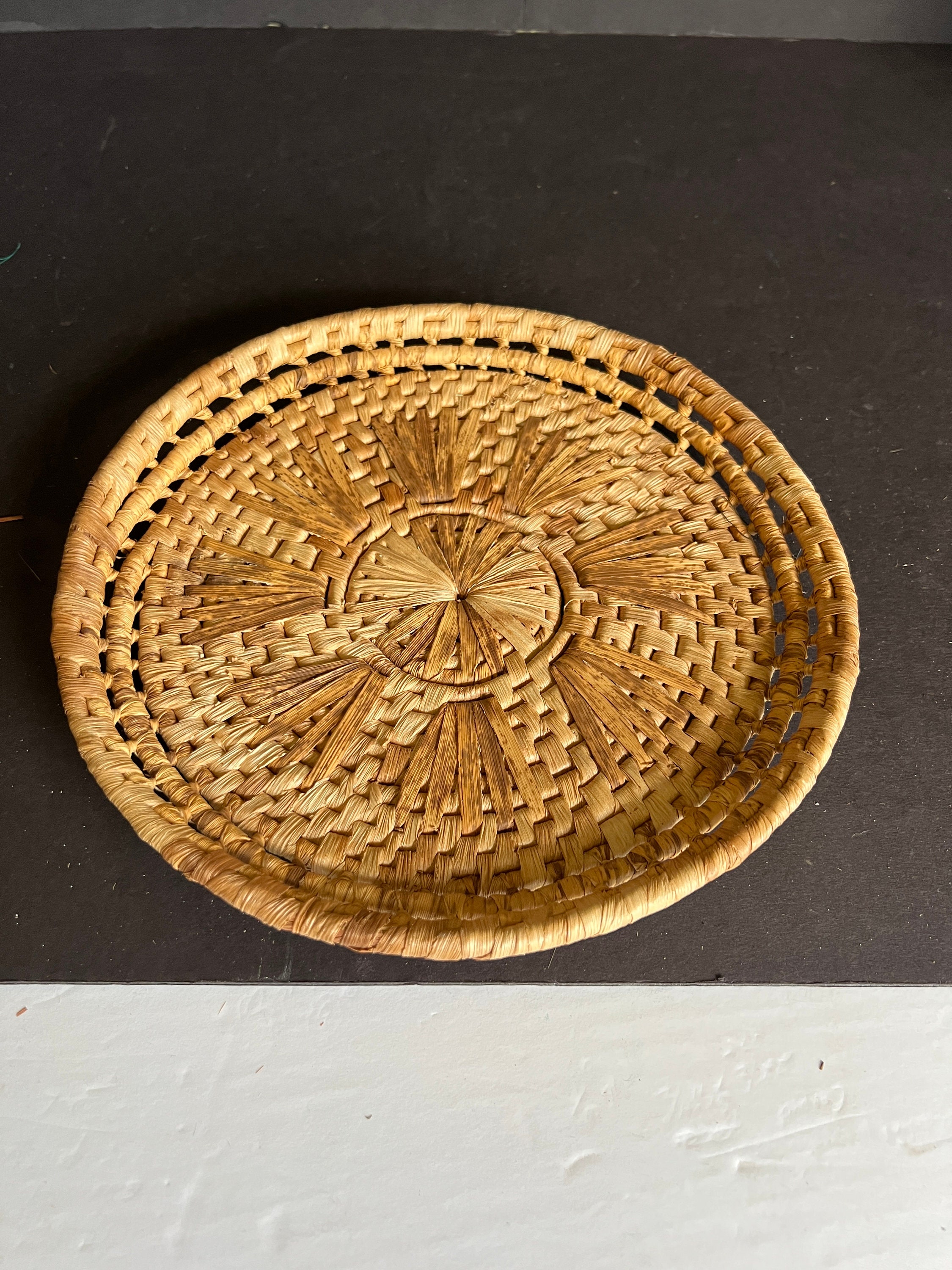 Paper Plate Holders Wicker Plate. Grass Plates Colored Grass - Etsy