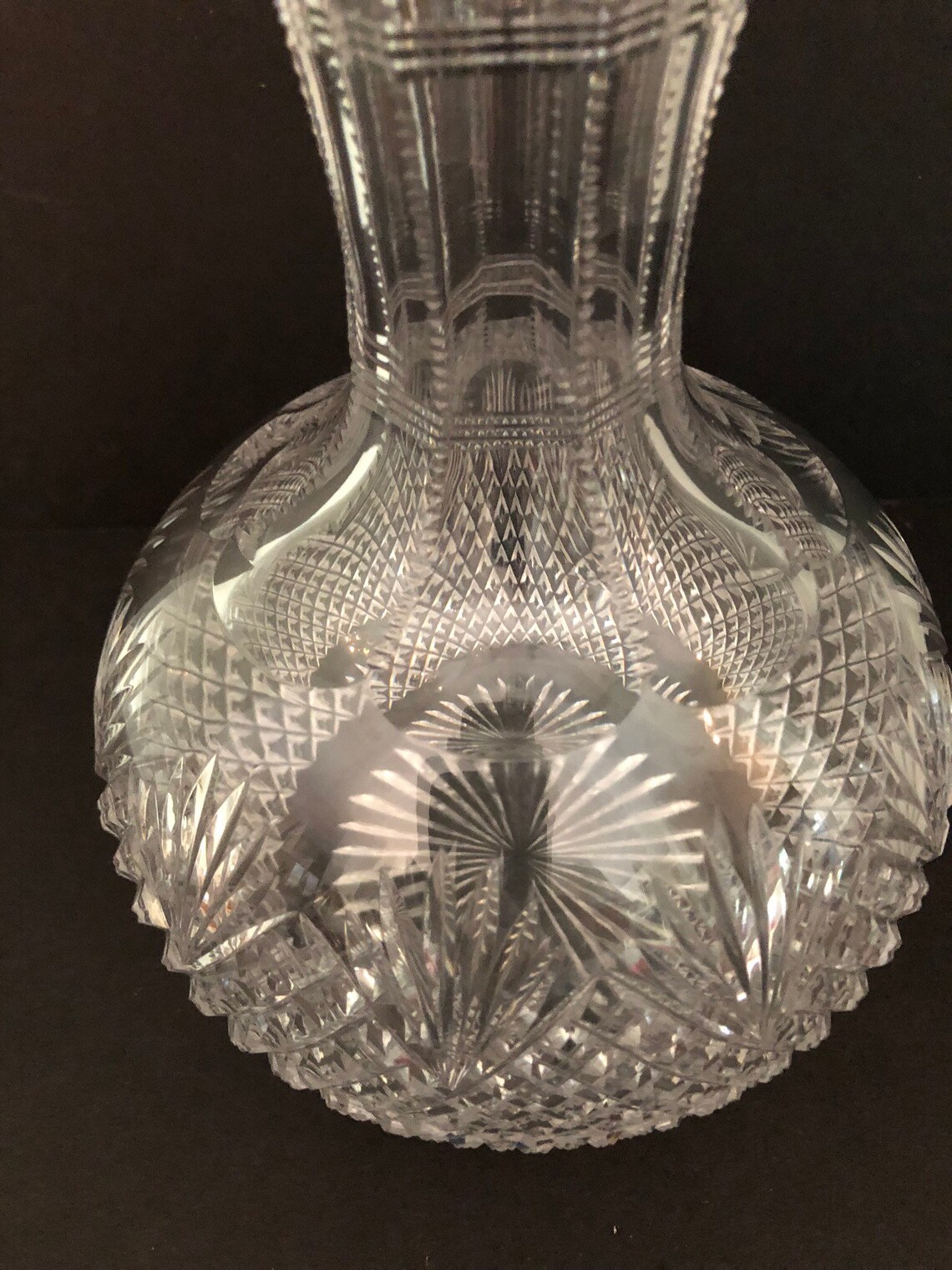 Cut Glass Leaded Crystal Jug Decanter Ornate | Etsy