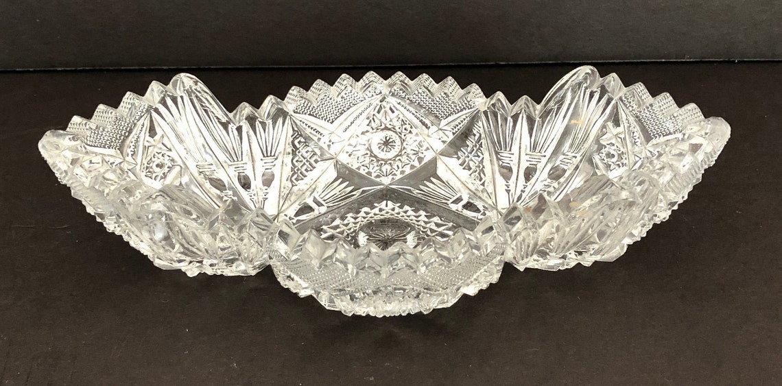 Nucut Crystal Heavy Cut Glass | Etsy