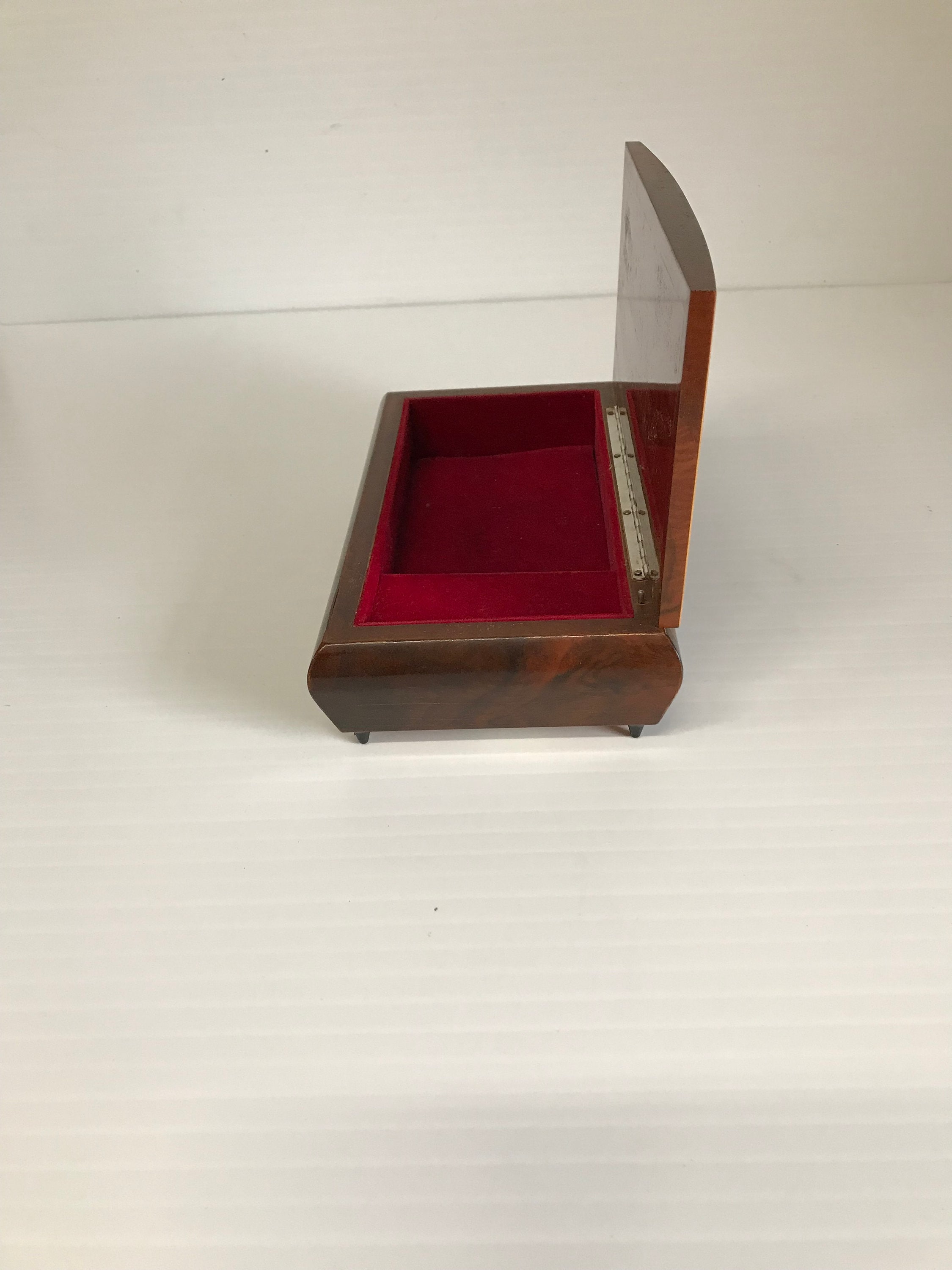 Music Box Made in Germany Lacquered Finish Wood Inlay - Etsy