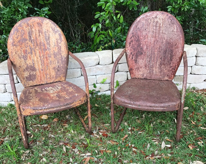 Antique Motel Chair, Vintage Chippy Paint Chair, - Etsy
