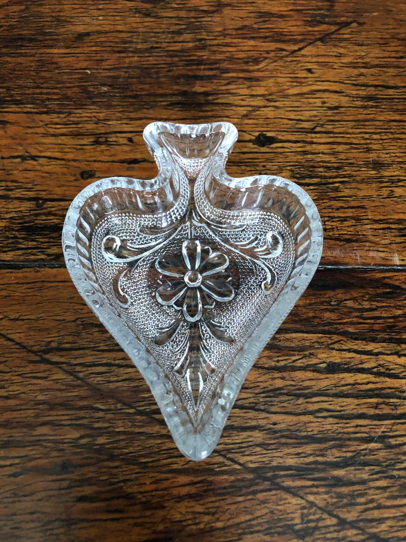 Tiara Sandwich Glass Playing Card Suit Shape Dish Bridge | Etsy