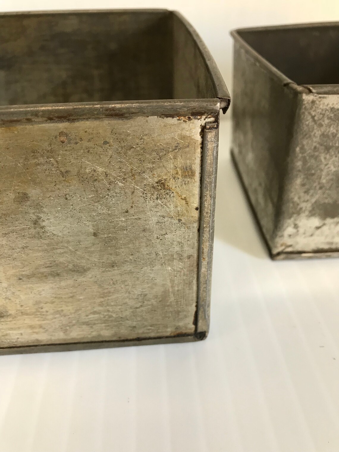 Industrial Tins, Square Tins, French Brocante Decor,set of Three ...