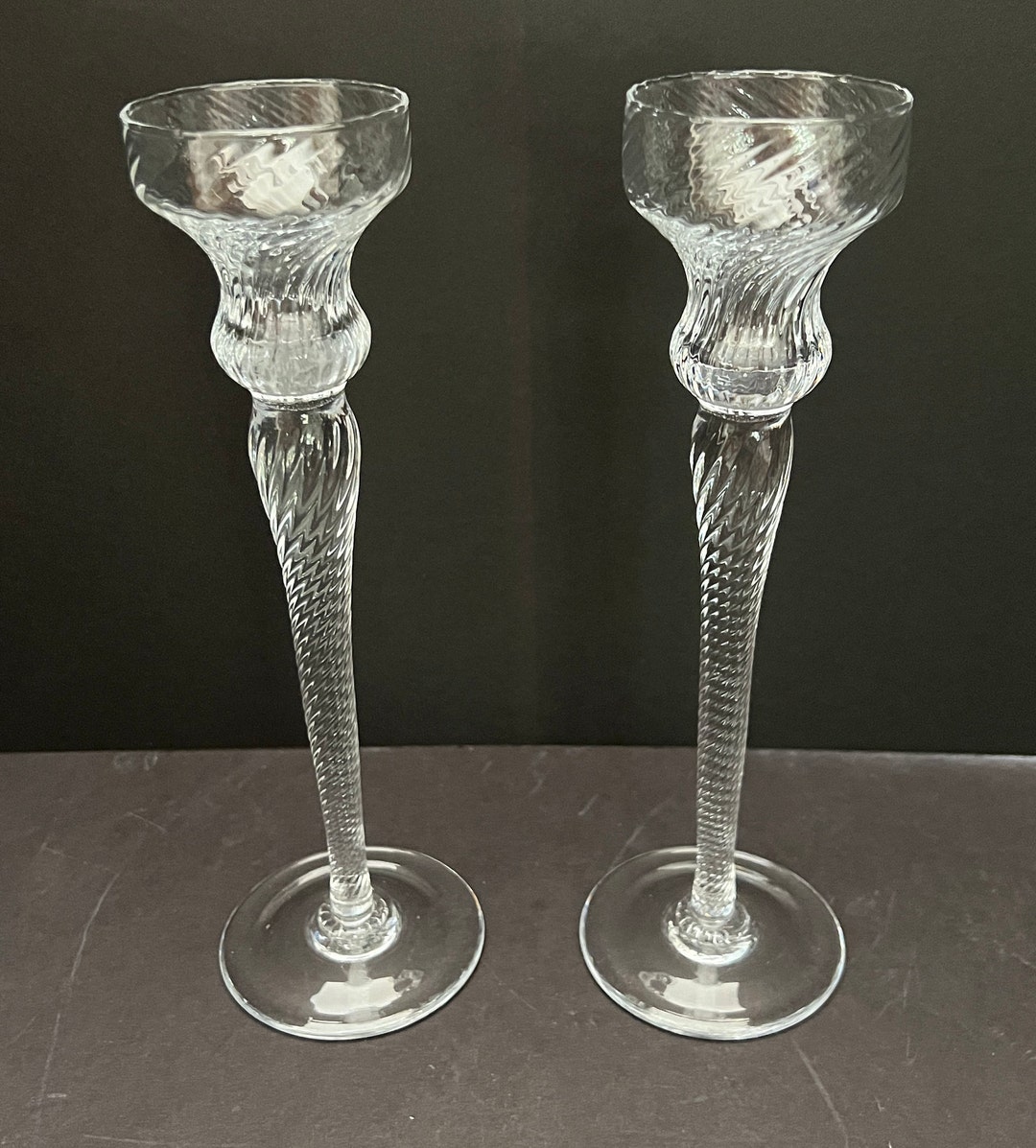 Candlesticks, Mikasa, Made in Germany, Swirl Candlesticks, Lead Crystal ...