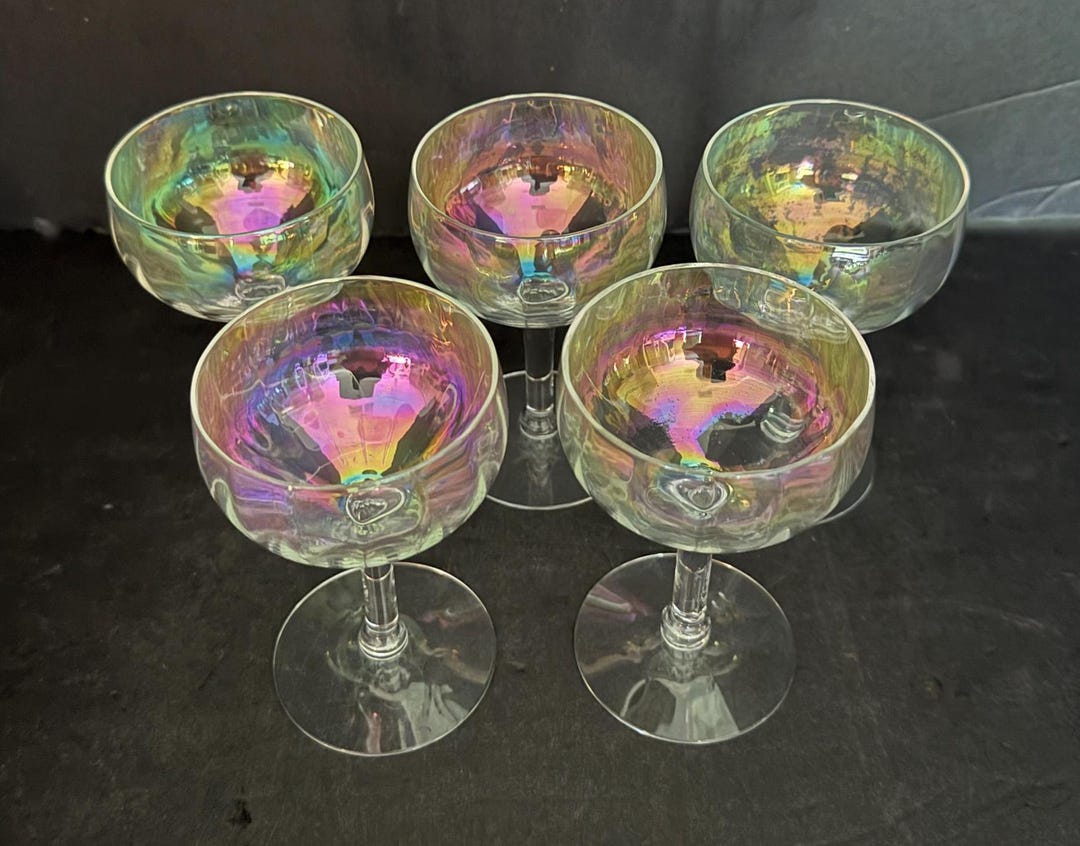 Opalescence Sherry Glass ,optic Bowl, Bar Cart Accessory , Wine Tasting ...