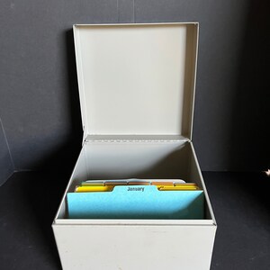 Steel Box, Globe Weis, Small Box,5 X 8 Card File, Recipe Box, Grey - Etsy