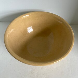 Yellow Ware Mixing Bowl, Yellow Ware, Stoneware ,brown Bands, Rolled ...