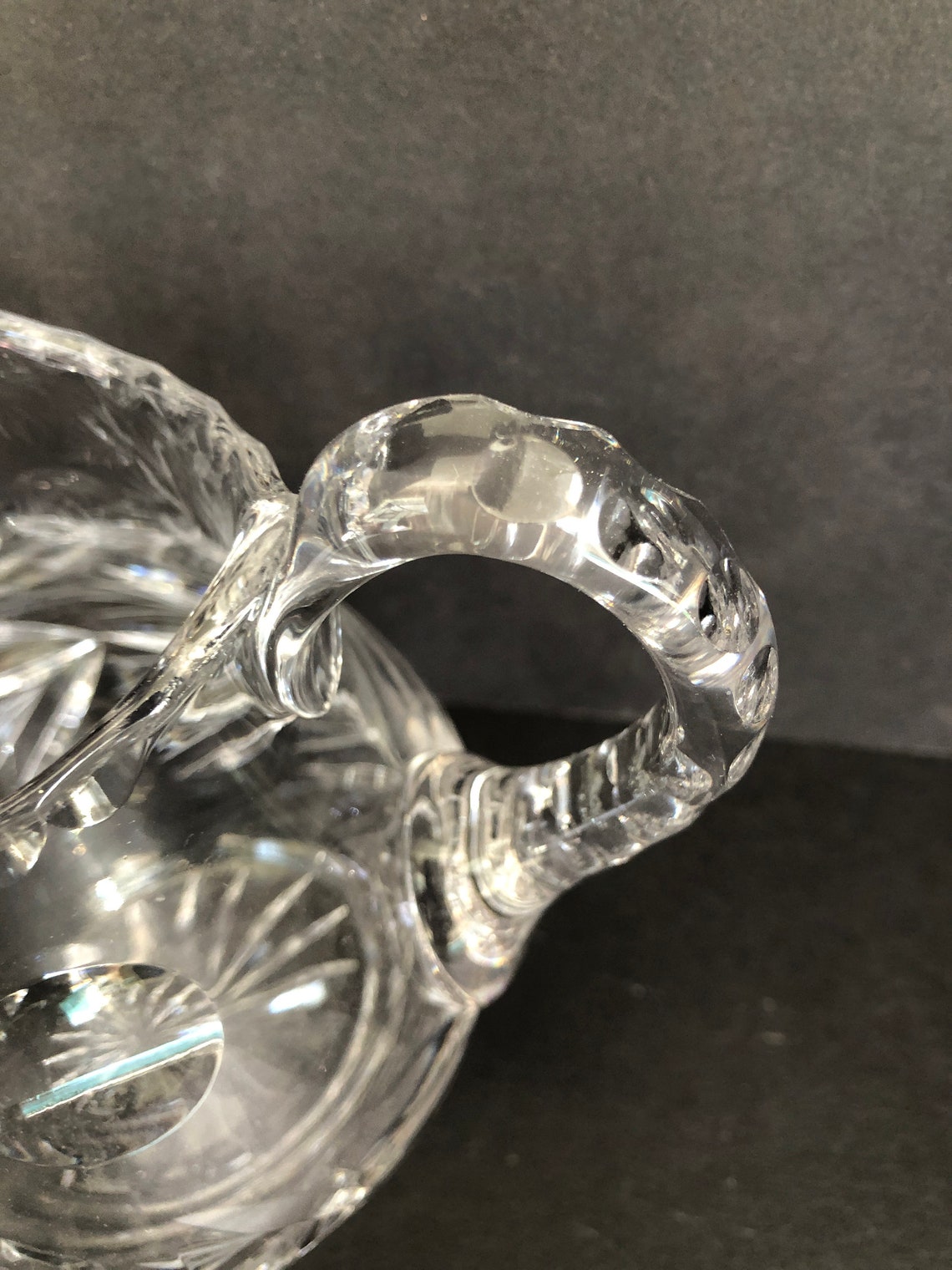 Pitcher Cut Glass Crystal Clear Creamer Milk Pitcher ABC - Etsy