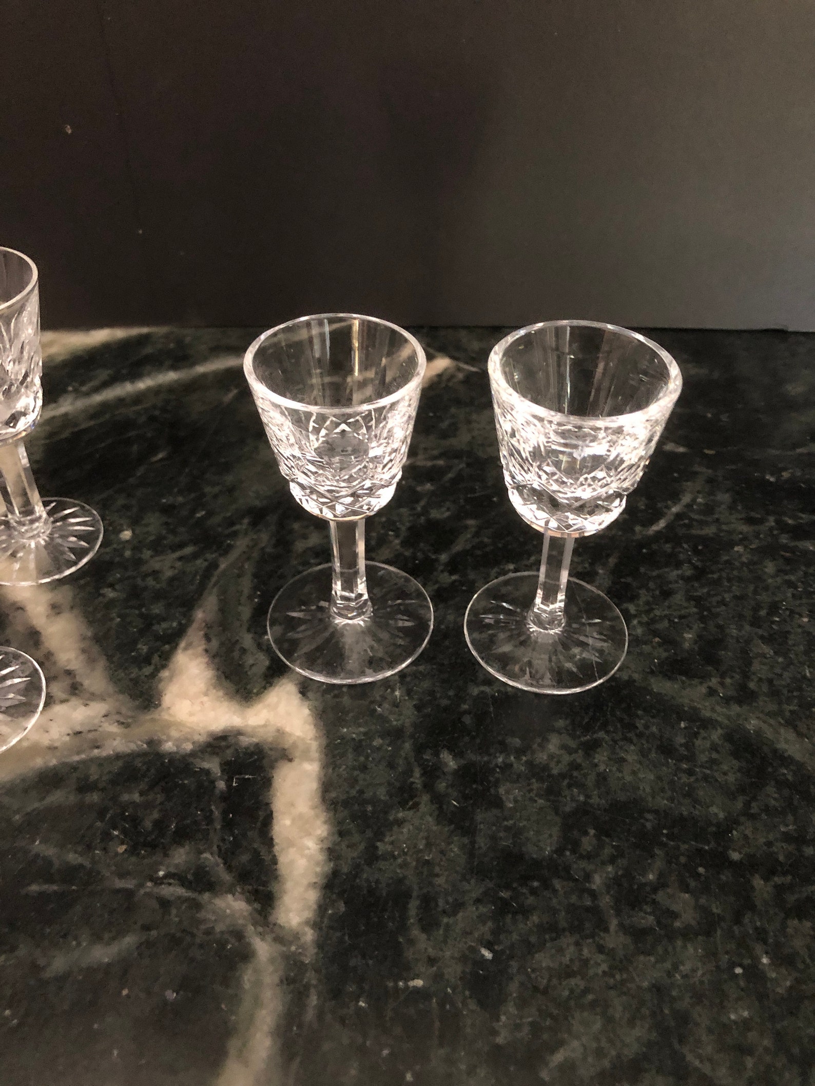 WATERFORD Cordials, CRYSTAL, Kildare Pattern, Vintage Stemware, Hand ...