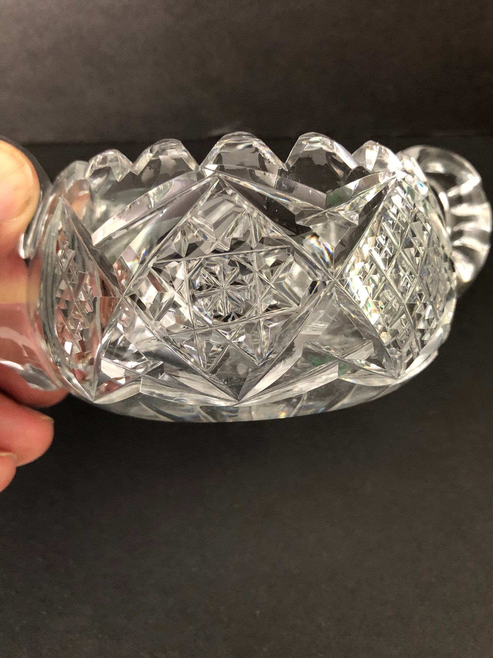 Creamer & Sugar Heavy Lead Crystal Hand Cut Crystal ABP - Etsy