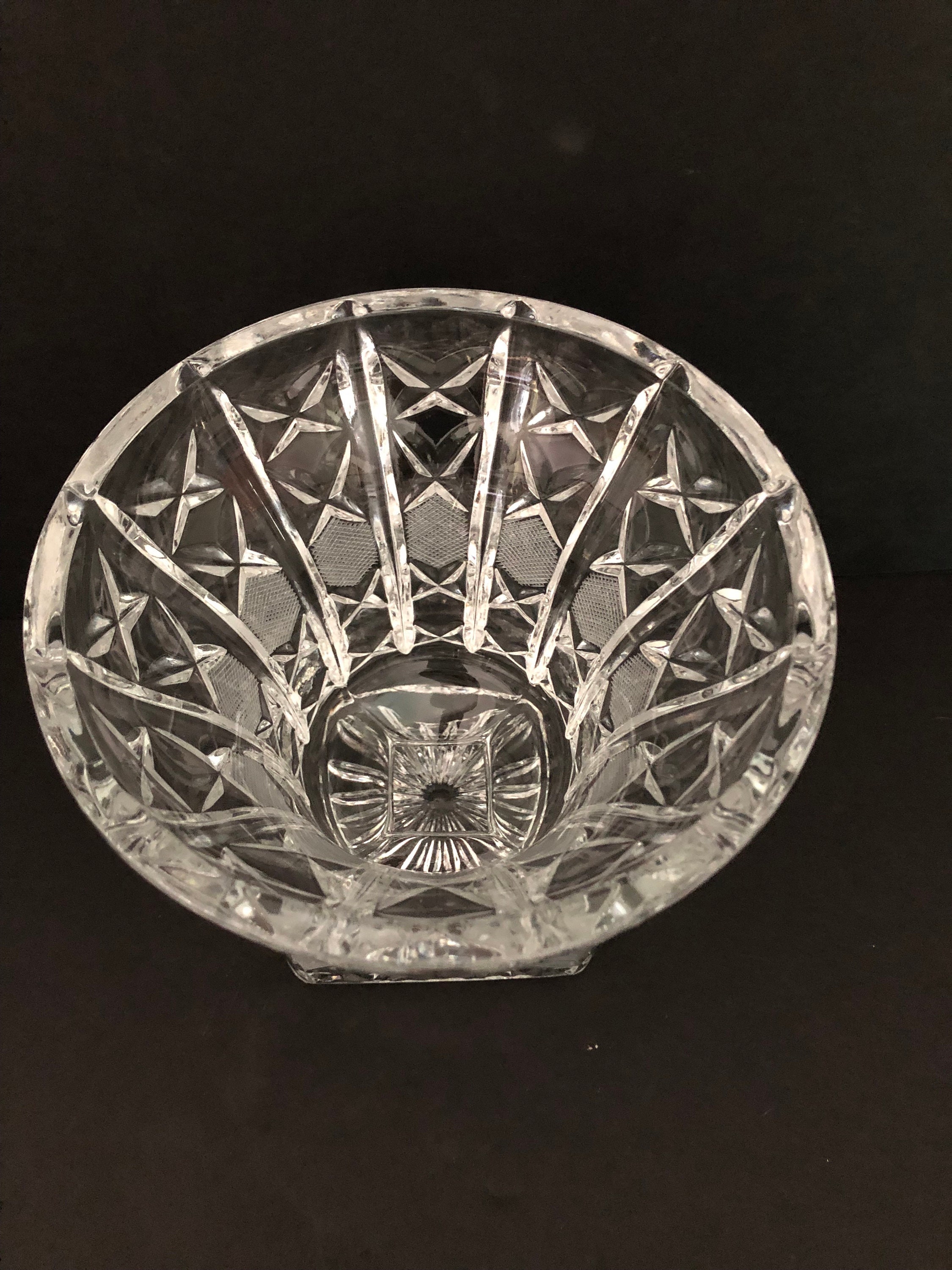 Crystal Pedestal Bowl Dish Heavy Leaded Crystal Glass | Etsy