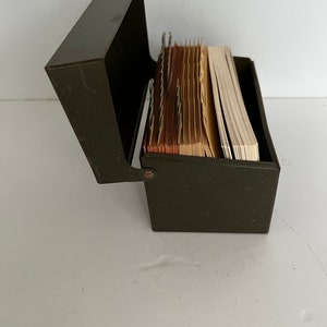 Recipe Box, 3x5 Cards, Metal Card File Box, Vintage, Hard to Find - Etsy
