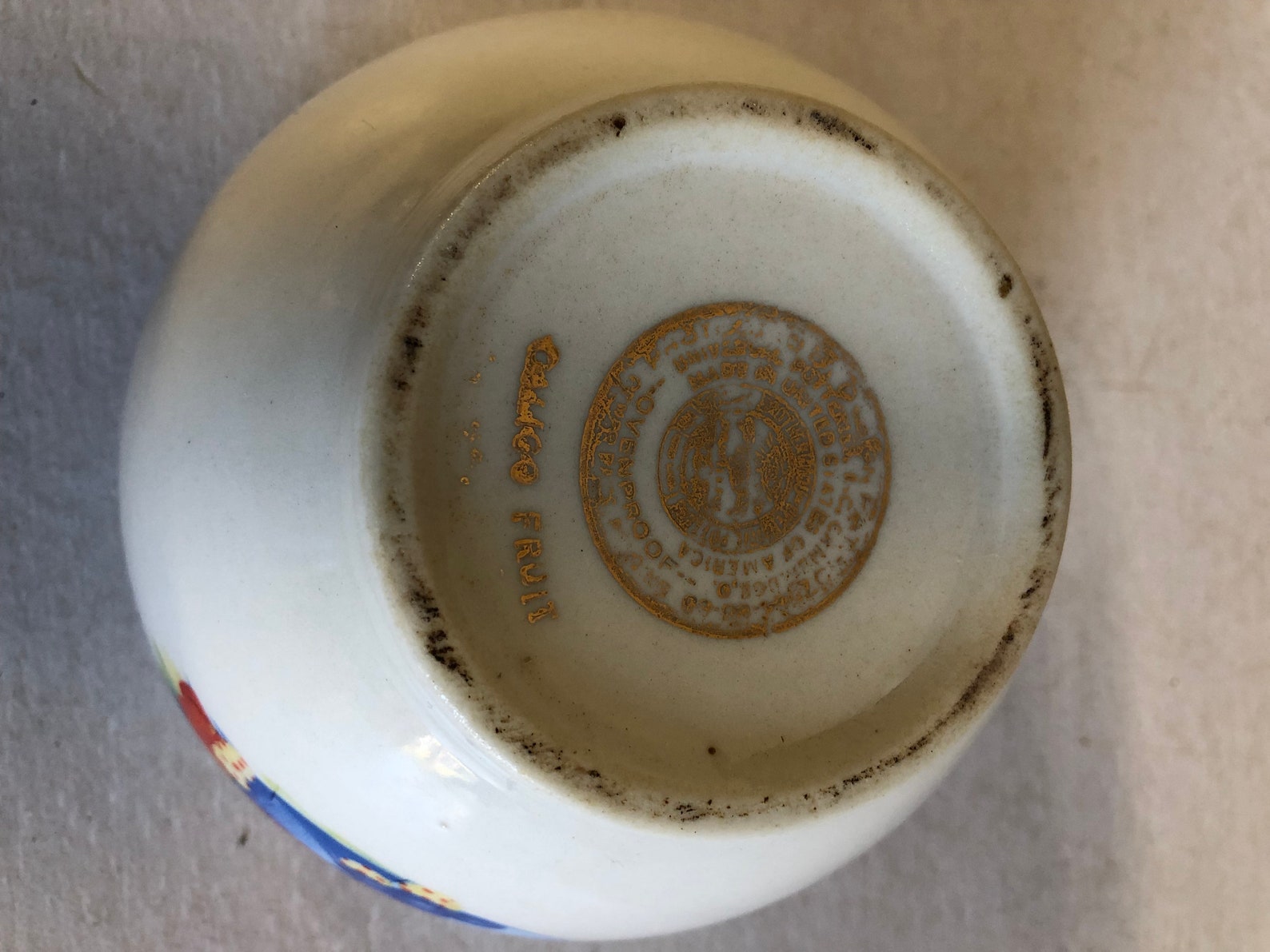 Calico Fruit by UNIVERSAL, Homer Laughlin, Antique Collectables, CIRCA ...