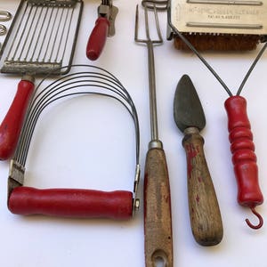 Red Handled Kitchen Tools - Etsy