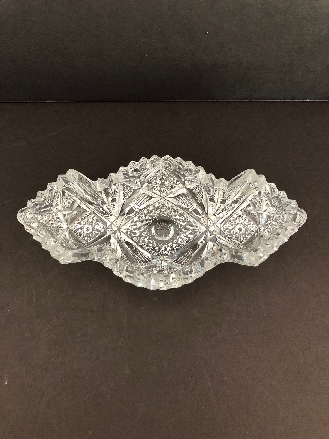 Nucut Crystal Heavy Cut Glass | Etsy