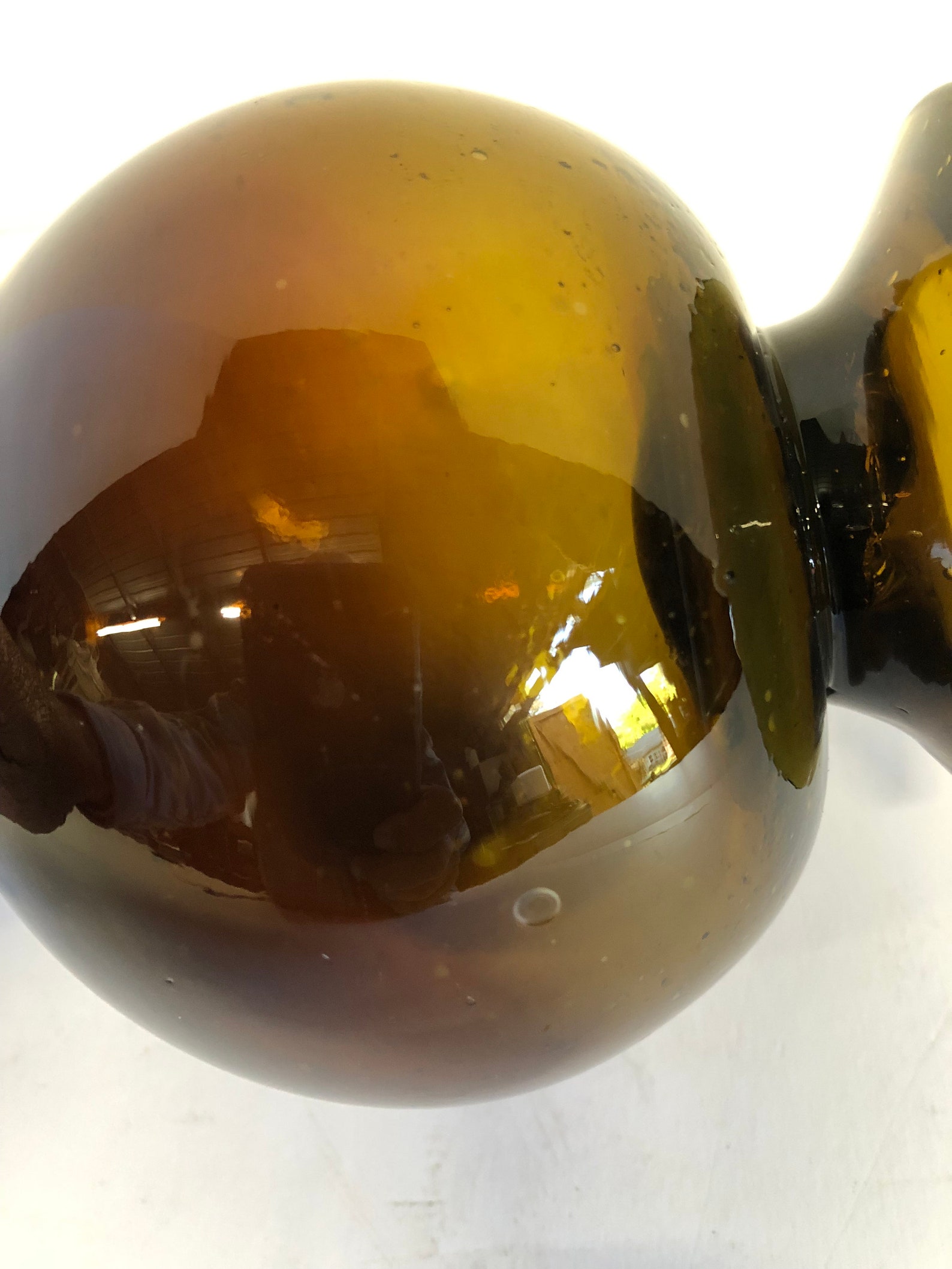 Amber Glass Vasepontil Mark Hand Blown Two Tonedmid - Etsy