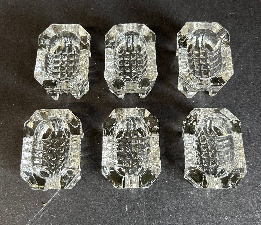 Salt Cellars, Set Six, Table Setting Salts, Individual Salts, Crystal ...