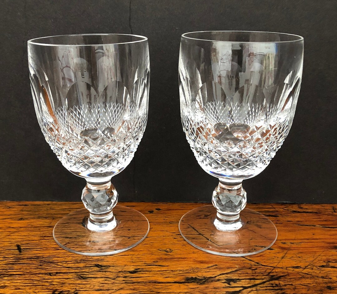 WATERFORD, CRYSTAL, Colleen Pattern, Short Stem, Claret, Vintage ...