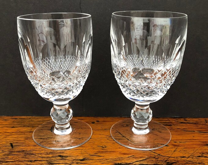 WATERFORD, CRYSTAL, Colleen Pattern, Short Stem, Claret, Vintage ...