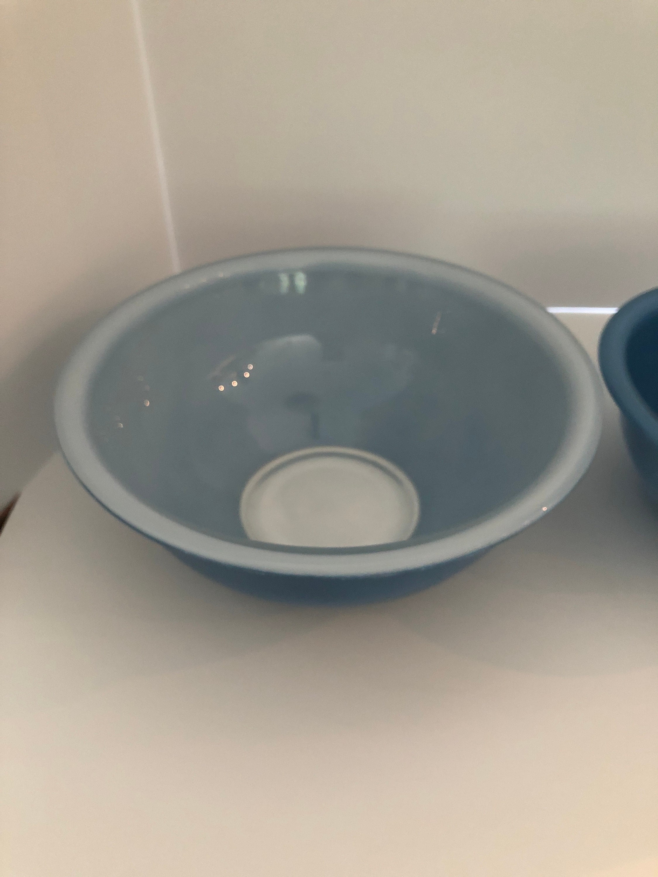 Bowls Pyrex Nesting Mixing Bowls Blue Bowl Set Three | Etsy