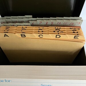 Recipe Box, 3x5 Cards, Metal Card File Box, Vintage, Hard to Find - Etsy