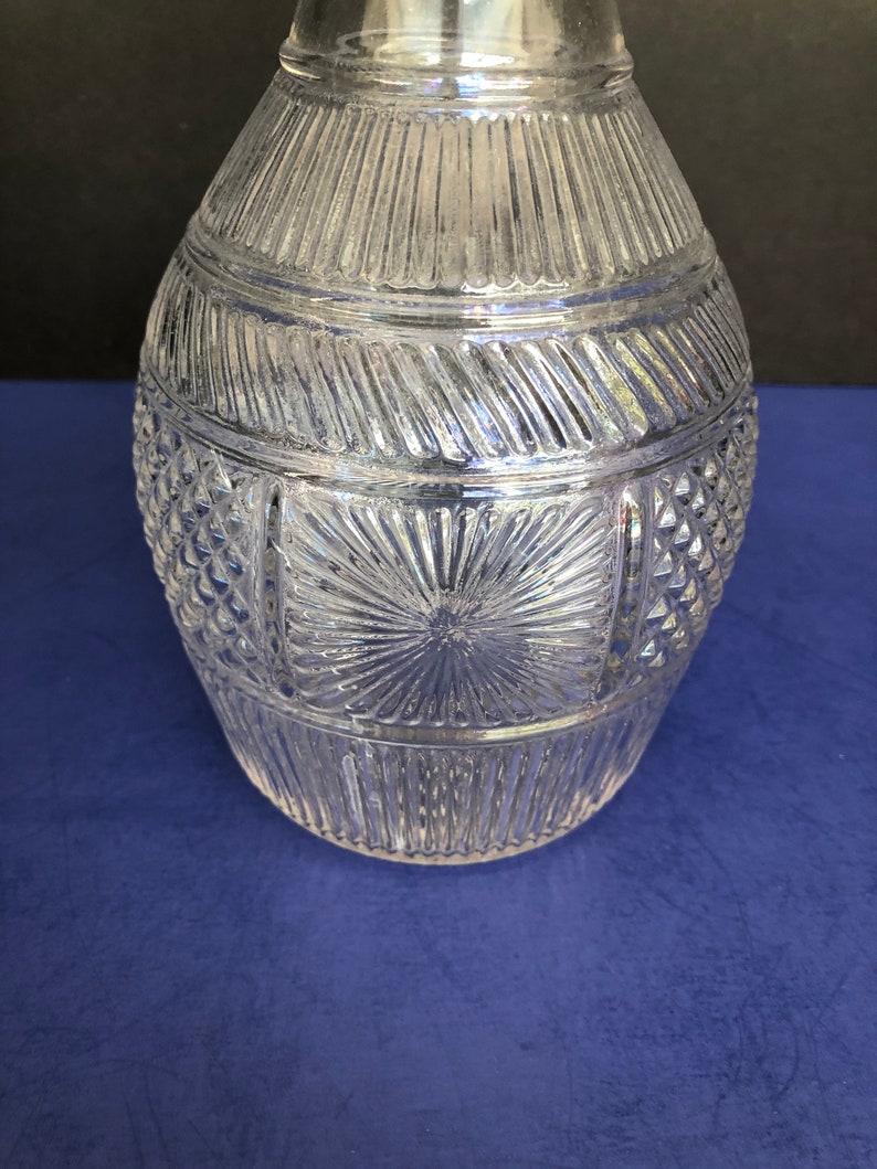 MMA Glass Decanter,acorn Stopper, Sunburst Diamond Pattern, 1820's ...