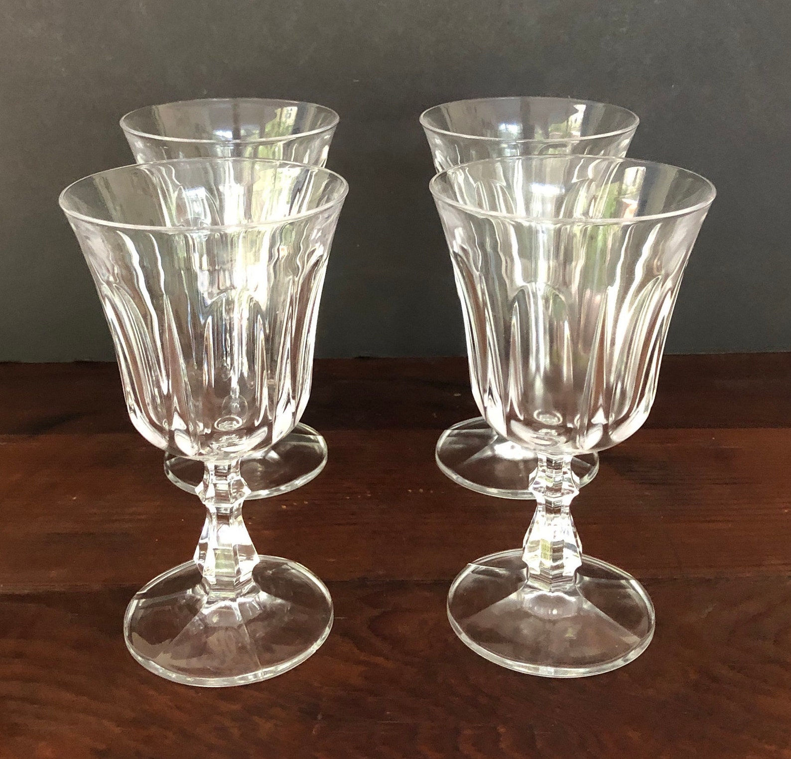 Royal Crystal Rock Made in Italy Water Goblets Bar Cart - Etsy
