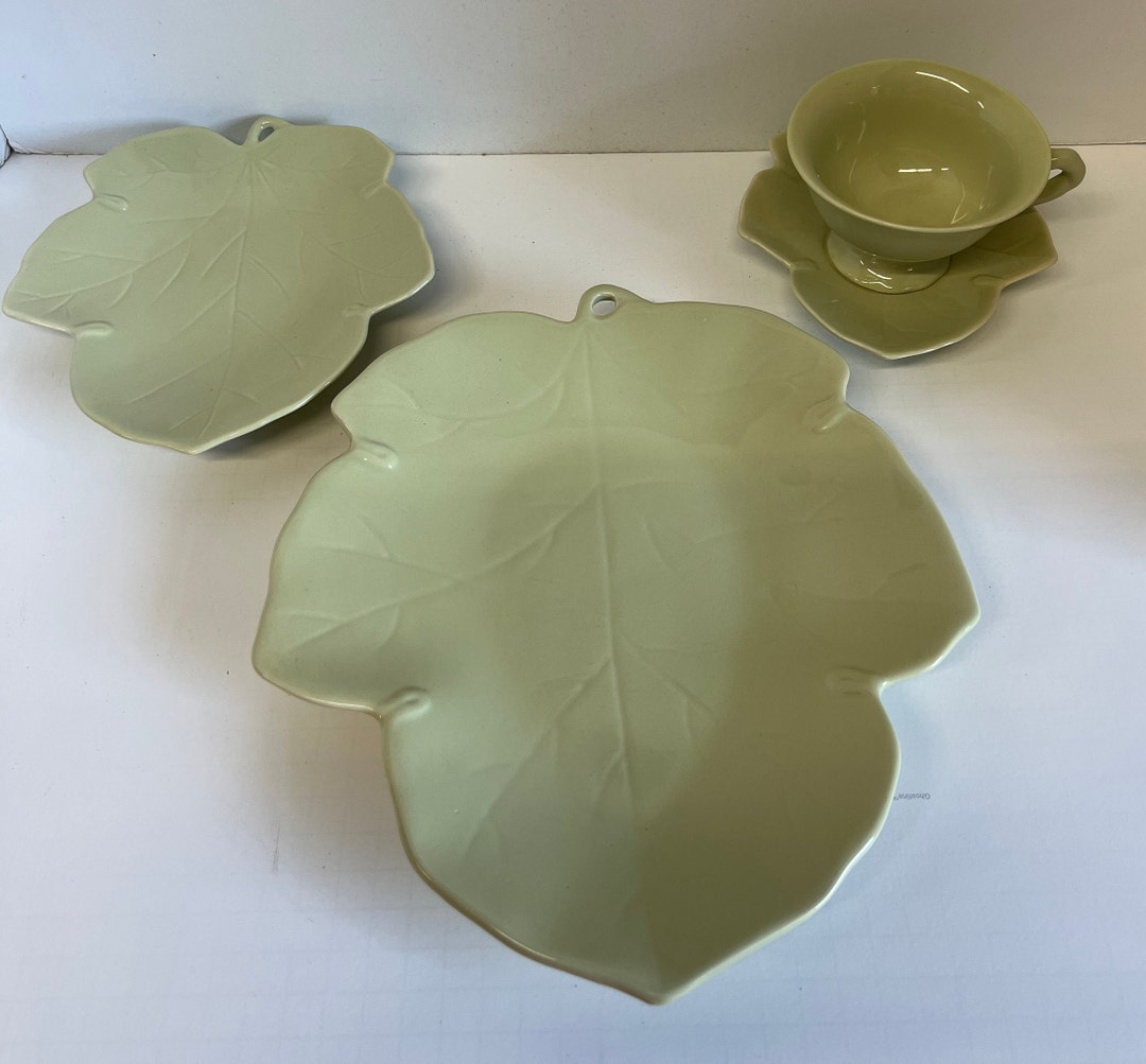 William Roberts, China, Green Leaf Pattern, Light Avacado Color, Like ...