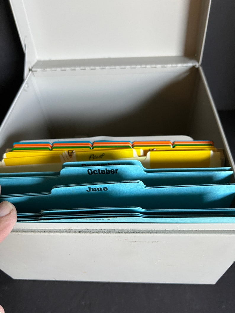 Steel Box Globe Weis Small Box5 X 8 Card File Recipe Box | Etsy