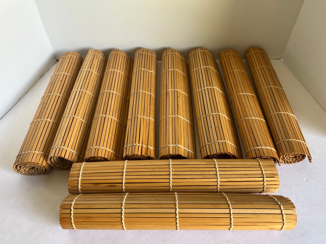 Bamboo Placemats, Clasic Design, Vintage Bamboo, Set 10 10 Rich Golden ...