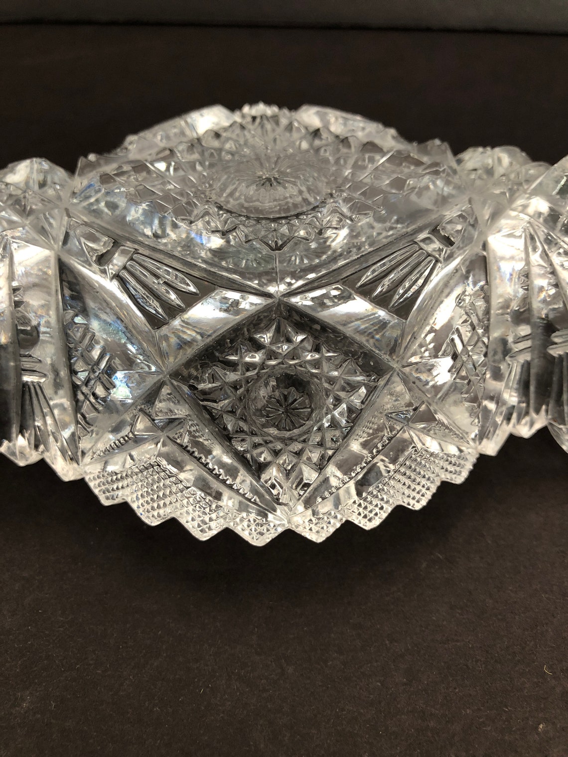 Nucut Crystal Heavy Cut Glass - Etsy