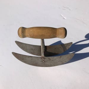 Double Bladed Chopper, Primitive Chopper, Kitchen Chopper, Walnut ...