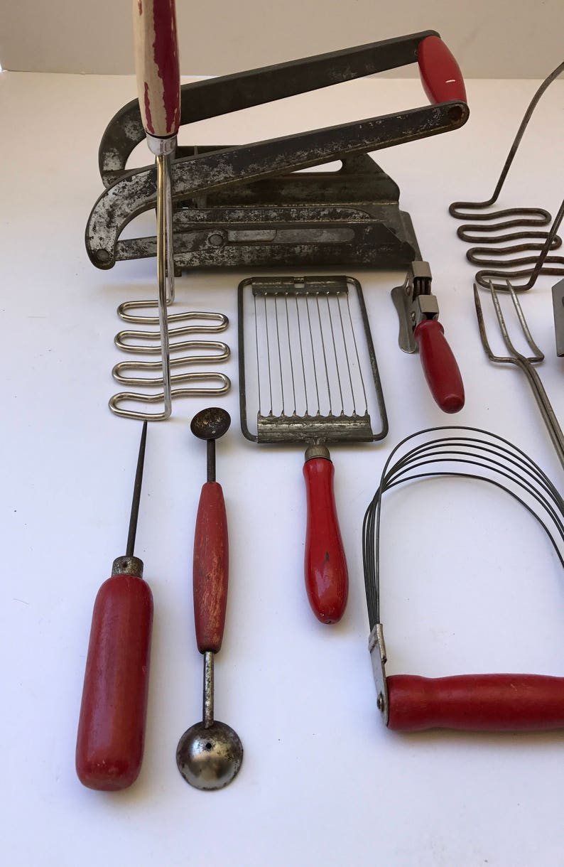 Red Handled Kitchen Tools - Etsy