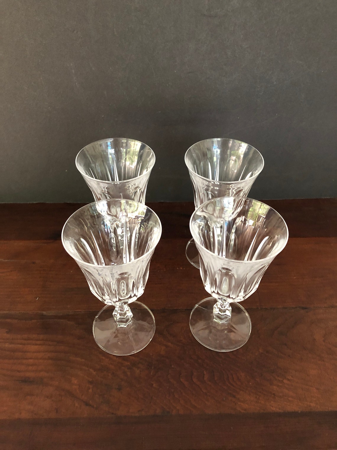 Royal Crystal Rock Made in Italy Water Goblets Bar Cart | Etsy