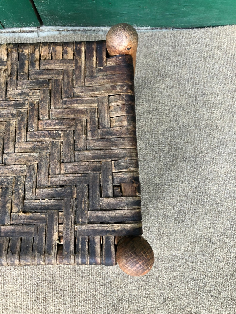 Shaker Style Stool Bench Woven Splint Maple Frame | Etsy