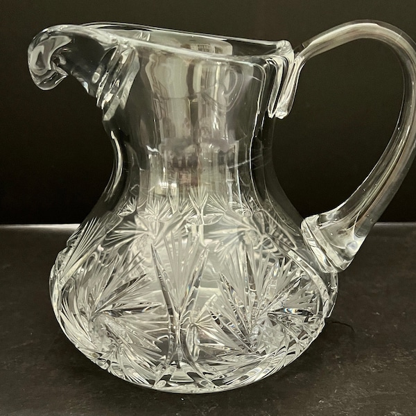 Antique Crystal Pitcher - Etsy
