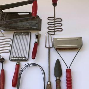 Red Handled Kitchen Tools - Etsy
