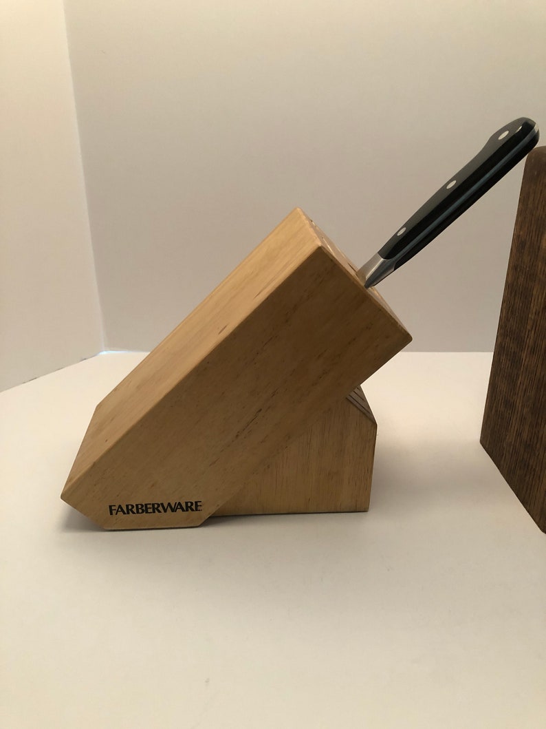 Knife Blocks Vintage Farberware Maple Older Oak Case Block | Etsy