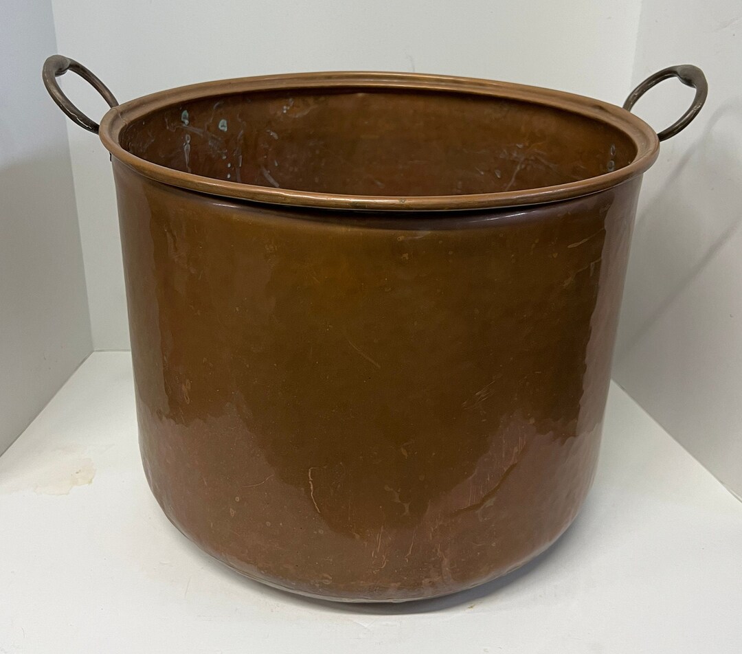 COPPER POT, FRENCH Vintage, Chef Quality, Stock Pot , Hand Hammered ...