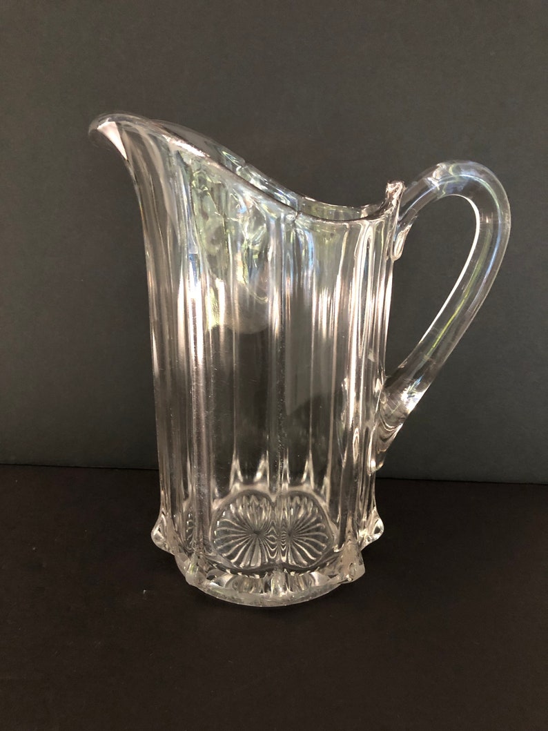 Crystal Pitcher Milk Pitcher Depression Glass Bar Pitcher - Etsy
