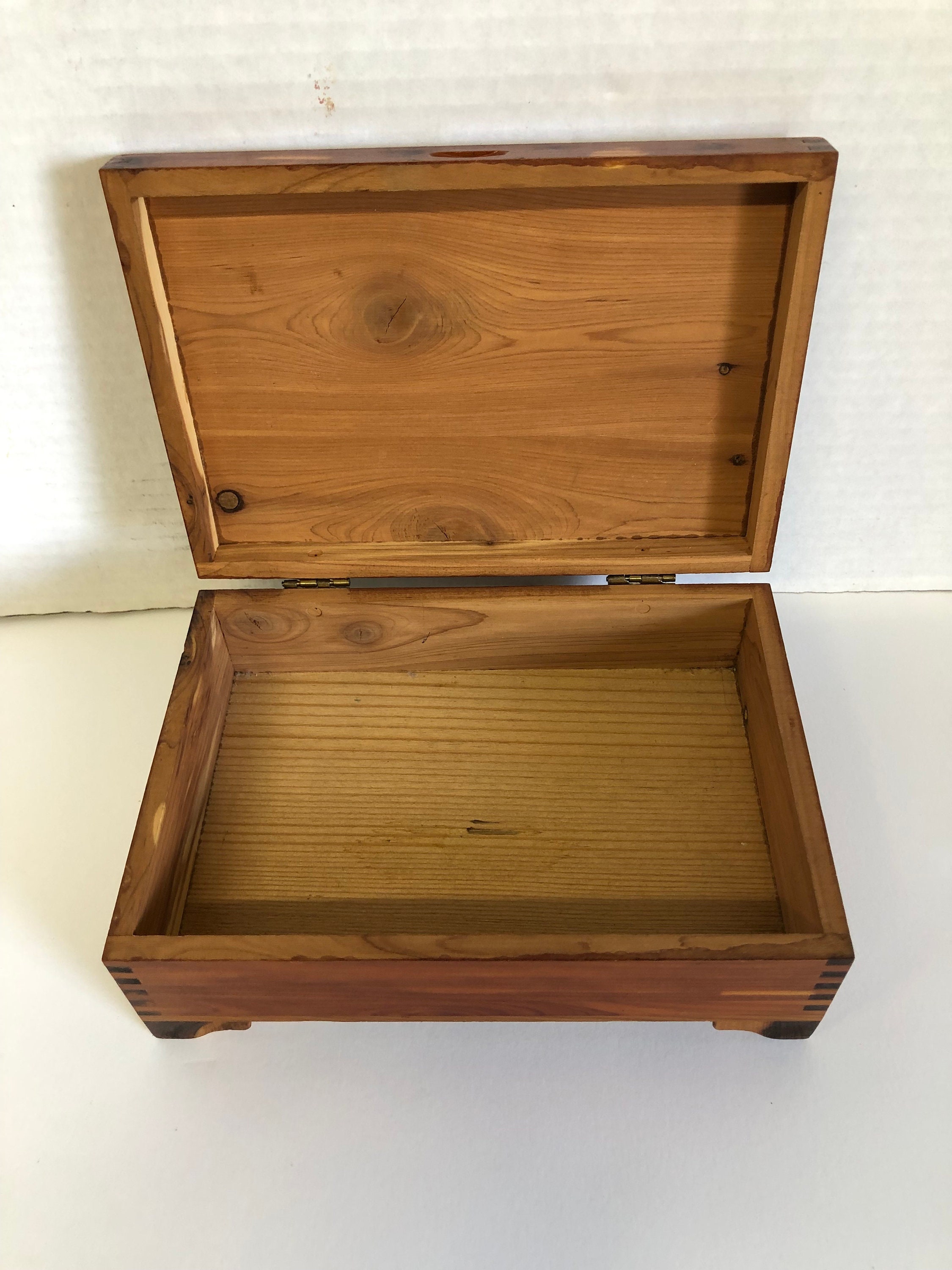 Wood Box With Hunting Scene Jewelry Box Trinket Storage MCM - Etsy