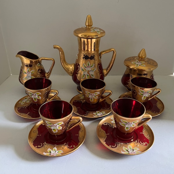 Murano Glass Tea Set - Etsy