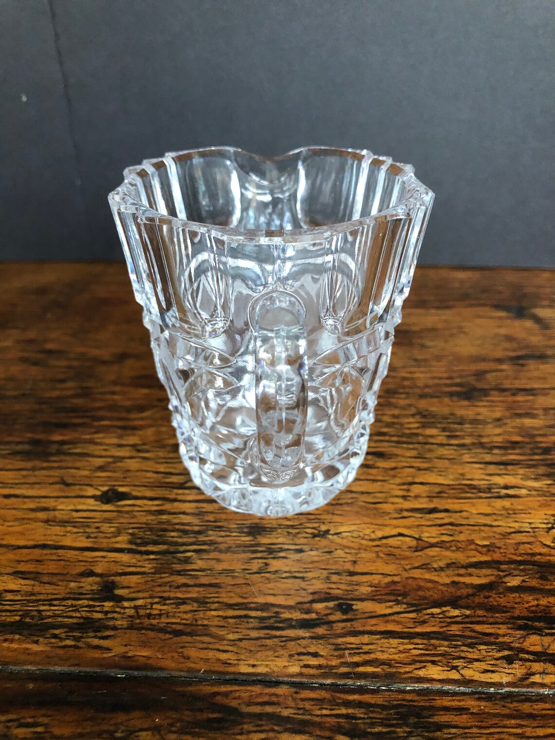 Pitcher Cut Glass Crystal Clear Creamer Milk Pitcher ABC - Etsy