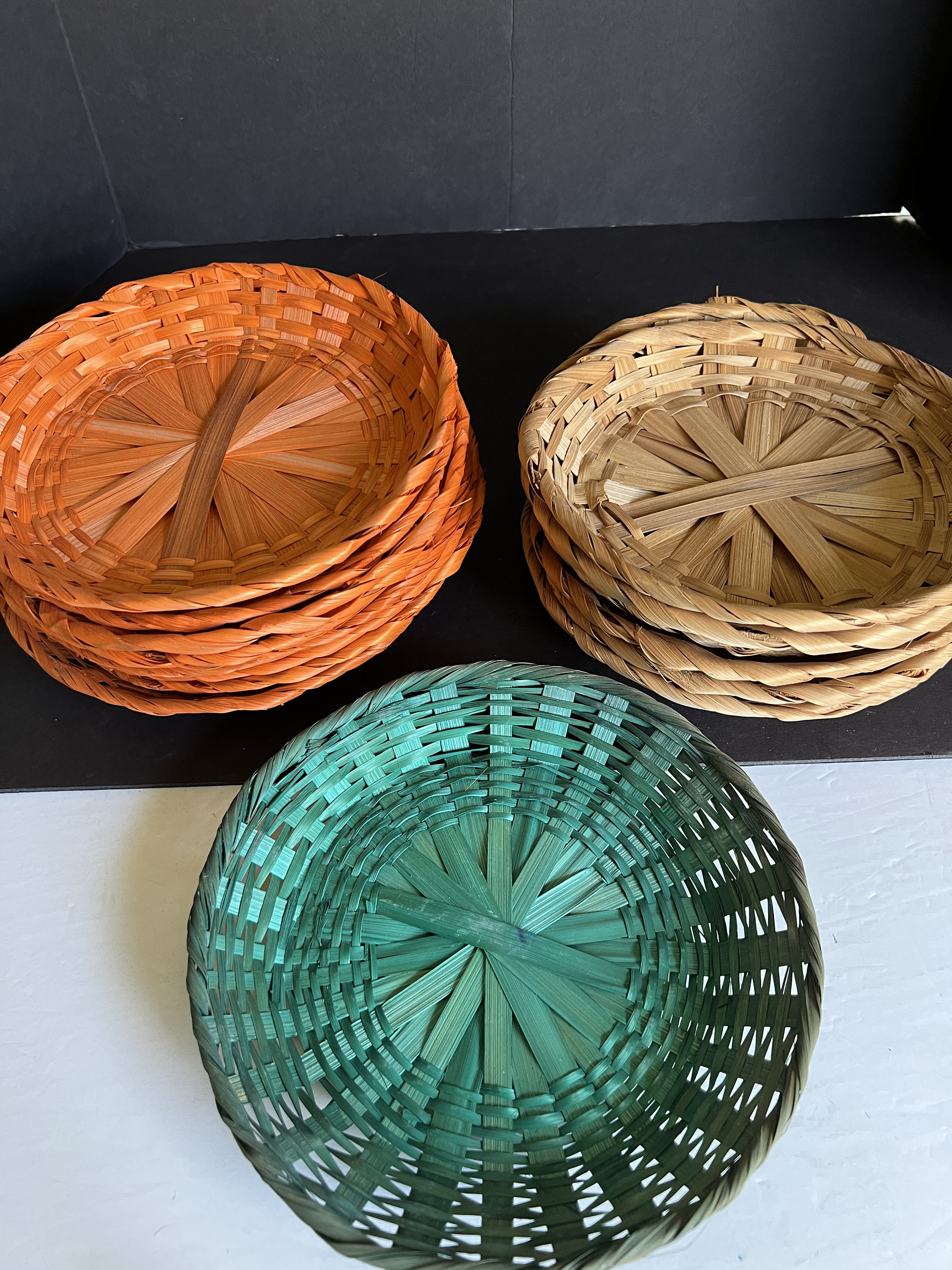 Paper Plate Holders Wicker Plate. Grass Plates Colored Grass - Etsy