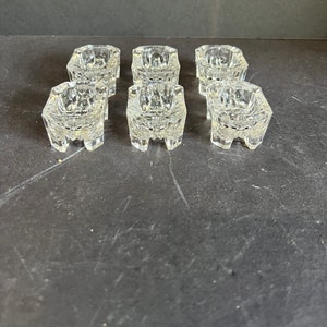 Salt Cellars, Set Six, Table Setting Salts, Individual Salts, Crystal ...